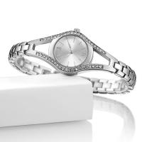 China Waterproof Silver Quartz Watch Quartz Seiko Movement Alloy Metal for sale