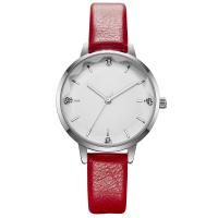 China Womens Leather Strap Quartz Watch Stones PVD plated Ladies Waterproof Watch for sale