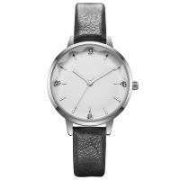 China Womens Leather Strap Quartz Watch Stones PVD plated Ladies Waterproof Watch for sale