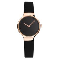 China Printed Dial Alloy Quartz Watch Custom Logo OEM Leather Wrist Watch For Ladies for sale