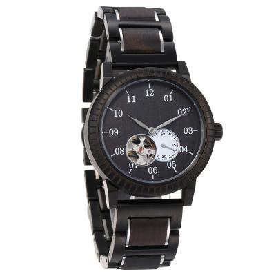 China Luxury Automatic Mens Wrist Watches 3ATM Water Resistant Gold Hollow Skeleton Mechanical for sale