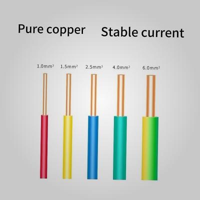 China 300/500V Copper PVC Insulated House Wiring Cable 1mm² 1.5mm² 2.5mm² 4mm² 6mm² 10mm² for sale