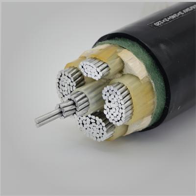 China YJLV 0.6/1kV Aluminum Alloy Power Cable with XLPE Insulation and Steel Tape Armor for 3+1 Core and 4 Core Applications for sale