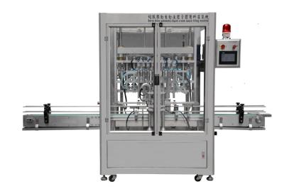 China AFLS HMI Piston Liquid Filling Machine Cream Stainless Steel 8 Head 3KW for sale