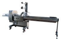 China 100ppm PLC Horizontal Flow Wrap Packing Machine Food Pillow Packaging 500mm Reel Width for sale