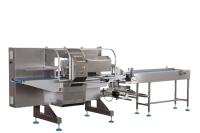 China 50 PPM Box Motion Flow Wrapper , 9kw 50mm Bag Length Vegetable Packing Machine Bottom Film for sale