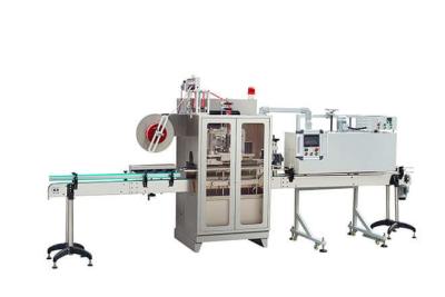China PLC HMI Automatic Shrink Sleeve Applicator Machine 800BPM Packaging for sale