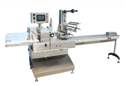 China CPP 300mm Roll Dia Horizontal Wrapping Machine , Chives Flow Wrapper Machine for sale