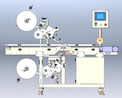 China 304SS 100mm Height Self Adhesive Labeling Machine Up Down Dual Conveyor for sale