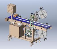 China 304SS 100mm Height Self Adhesive Labeling Machine Up Down Dual Conveyor for sale