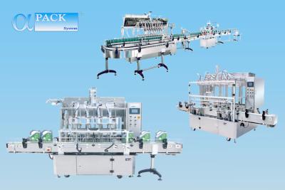 China 8 Head SS Servo Piston Filler Liquid Water Cream Filling HMI Screen for sale