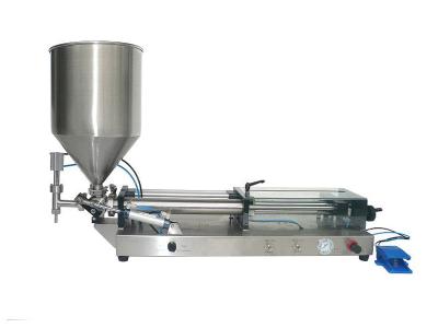 China 80ml 2 Filling Nozzles Servo Piston Filler Liquid Water Cream 20bottles/Min for sale