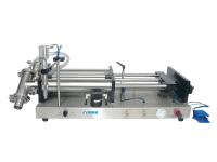 China Low Viscid Two Head filling Servo Piston Filler Liquid Water Filling 10bottles/min for sale