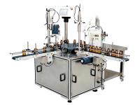 China PLC 500ML Bottle Filling And Capping Machine Rotary Screw Press 30BPM for sale
