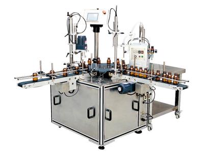 China PLC 500ML Bottle Filling And Capping Machine Rotary Screw Press 30BPM for sale
