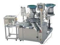 China 40bpm 1000ml Bottle Filling And Capping Machine Liquid Powder Rotary Screw Press for sale