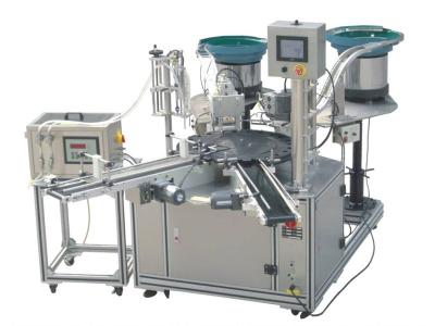 China 40bpm 1000ml Bottle Filling And Capping Machine Liquid Powder Rotary Screw Press for sale