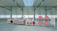 China Servo HMI KN95 Face Mask Making Machine , 1500W Non Woven Fabric Making Machine for sale