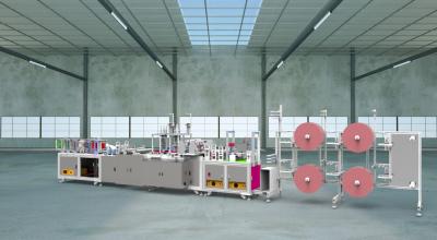 China Servo HMI KN95 Face Mask Making Machine , 1500W Non Woven Fabric Making Machine for sale