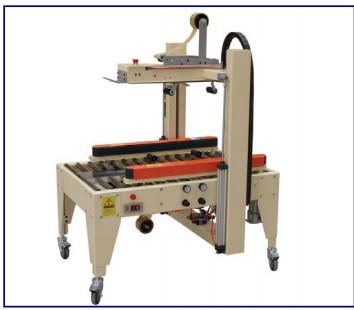 China 48mm Tape Width 1350mm Height Carton Sealing Machine Adhesive Tape 20m/Min for sale