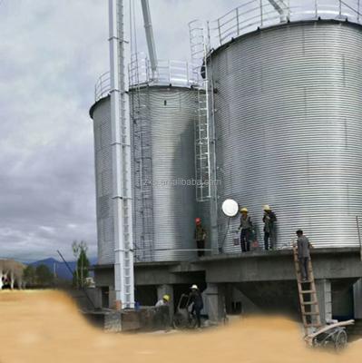 China 2500 tons Advanced STR STGF25 Galvanized Steel Flat Base Corn Stock Silo for Grain for sale