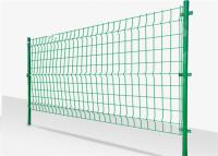 China 50*200mm Pvc Coated Wire Mesh Fence 3d Curved Welded With Peach Post for sale