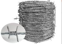 China 1320 Ft 4 Point 12.5 Gauge Galvanized Barbed Wire Class 1 2 Strands for sale