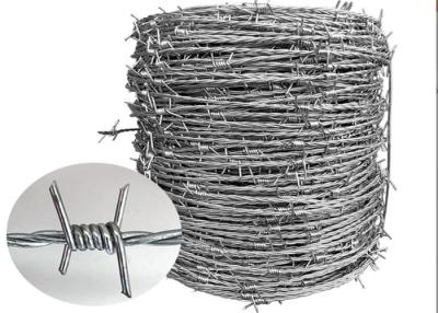 China 1320 Ft 4 Point 12.5 Gauge Galvanized Barbed Wire Class 1 2 Strands for sale