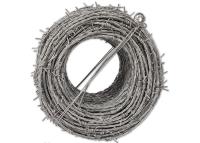 China 4 Points 2 Strands Electrical Galvanised Barbed Wire Double Twist for sale