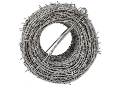 China 4 Points 2 Strands Electrical Galvanised Barbed Wire Double Twist for sale