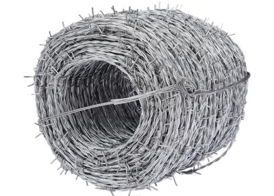 China 1320 Ft 12-1/2 Gauge Galvanized Barbed Wire 2 Point For Farmgard Decoration for sale