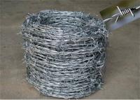 China 4 Points 2 Strands Electrical Galvanised Barbed Wire Double Twist for sale
