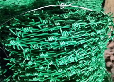 China 13cm Spacing Galvanized Barbed Wire 3mm Thick Pvc Wrap for sale
