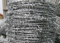 China 13cm Spacing Galvanized Barbed Wire 3mm Thick Pvc Wrap for sale