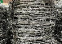 China 12.5 Guage Fully Galvanised Barbed Wire 80g/M2 Zinc Coating 1320 Feet for sale