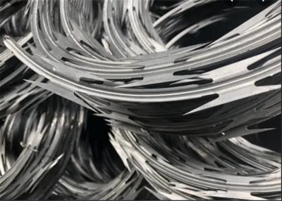 China Bto-22 / Cbt-65 Barbed Tape Concertina Wire Hot Dipped Galvanized Sharp for sale