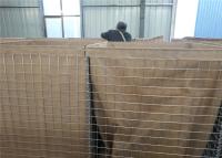 China 75mm Square Openings Hesco Barrier Welded Gabion For Military Retaining Wall for sale