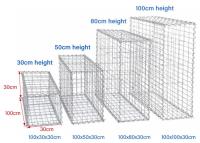 China Decorative 100x80x30cm Welded Gabion Mesh Stone Filled For Building Garden Fence for sale