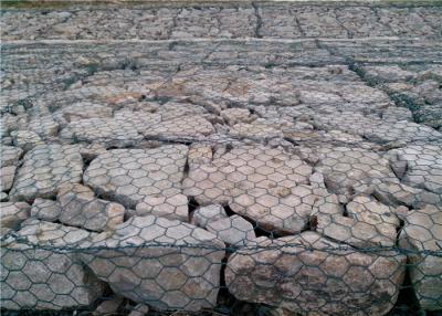 China 270g/M2 Zinc Coated Box Gabion Flood Control Stone Filled 3m X 1m X 0.5m for sale