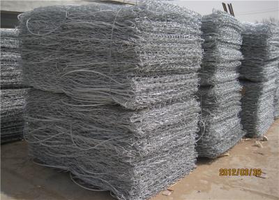 China 4x1x1m Galvanized Gabion Box Anti Corrosion Hexagonal Woven Mesh for sale