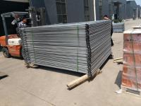 China 2.1x2.4m HDG Temporary Construction Fence Panel 60x150mm Removable Mesh for sale