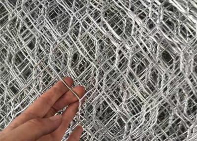 China OEM 100×120mm Hot Dipped Galvanized Gabion Box Weaving Mesh Bunnings for sale