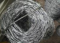 China 25kg 3.5mm Dia Galvanized Steel Barbed Wire 4 Point High Tensile for sale