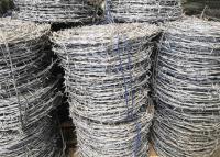 China Sharp Edge 3'' Electro Galvanized Barbed Wire 2 Strand for sale