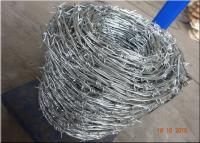 China 1.5cm 1.6mm Length Hot Dipped Galvanized Barbed Wire 15 Gauge Rust Proof for sale