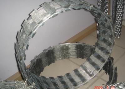 China 900 Mm Dia Razor Barbed Wire Coil Thermal Bto-10 Concertina Galvanized for sale
