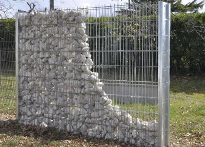 China PVC Coated Wire Fence Rock Walls Anti Corrosion Galfan Gabion Baskets for sale