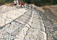 China Woven 3.2mm PVC Coated Hexagonal Gabion Mesh Baskets ISO 9001 for sale