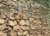 China Q195 Galvanized Gabion Boxes Woven Galfan Wire Mesh Retaining Wall for sale