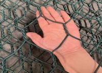 China 6×2×0.3m Green PVC Coated Gabion Baskets  0.15m Height for sale